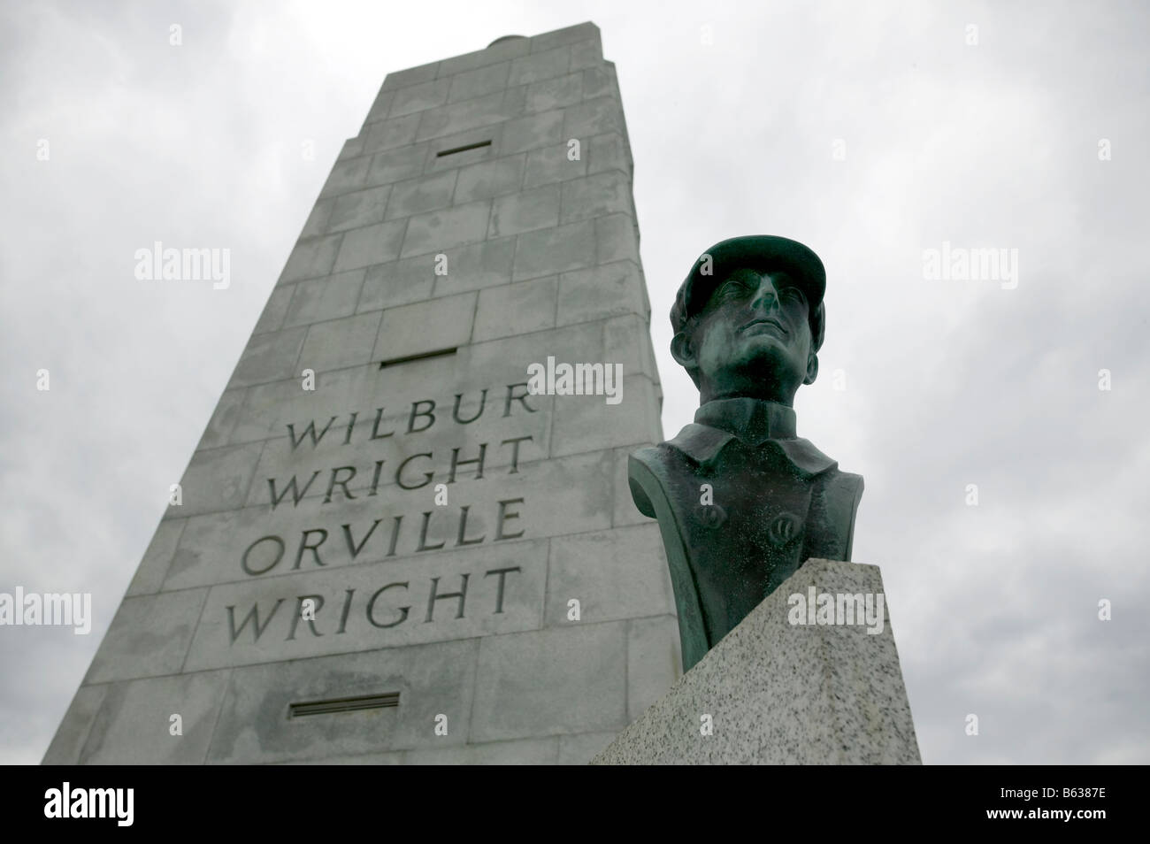The Wright brothers memorial at Kittyhawk North Carolina USA Stock ...