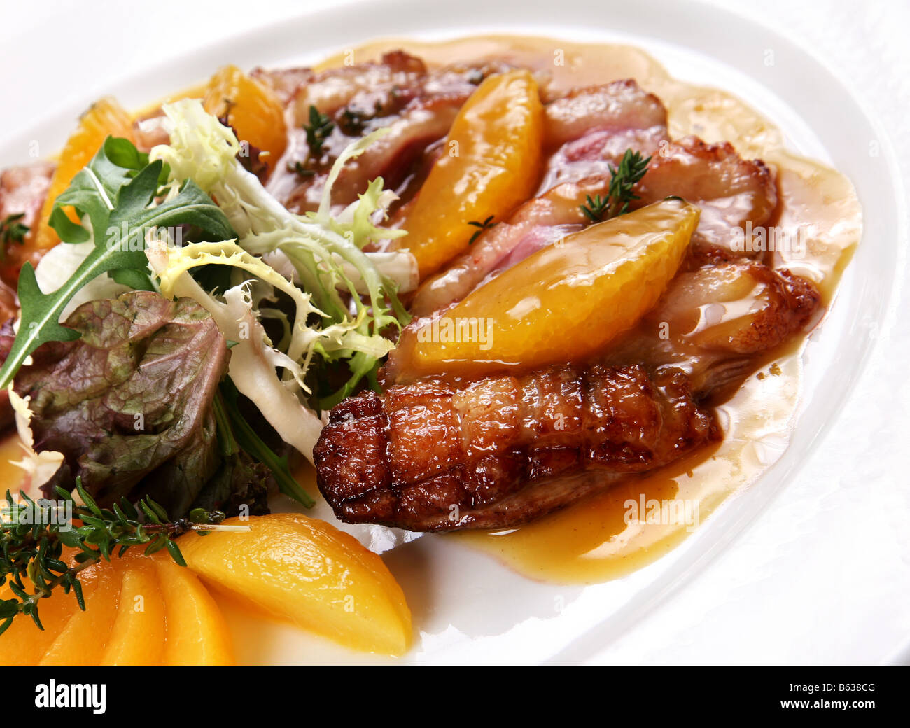 Meat with fruit hi-res stock photography and images - Alamy