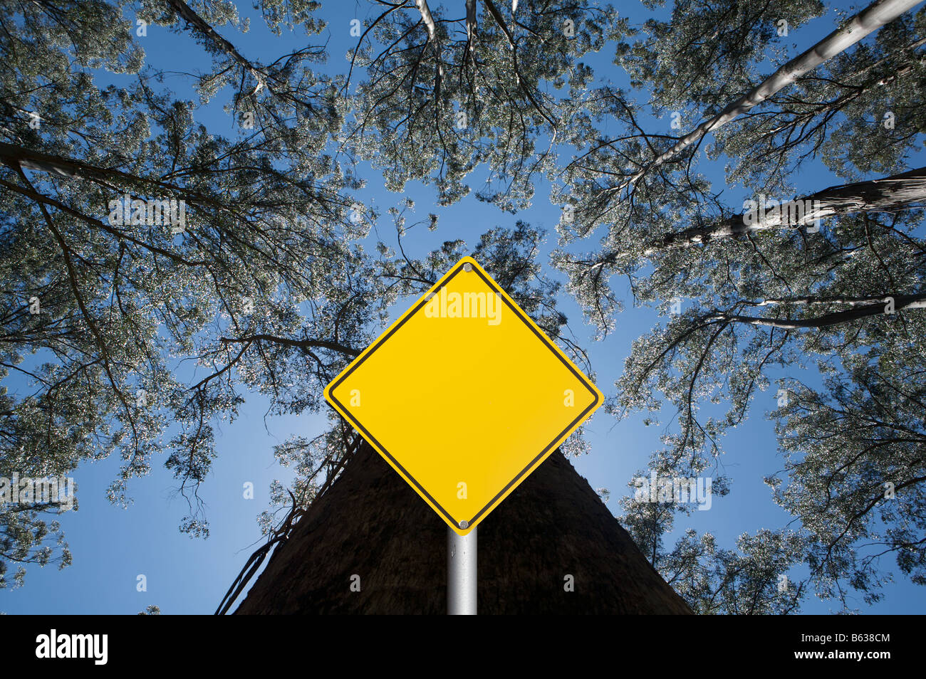 warning blank traffic sign Stock Photo - Alamy