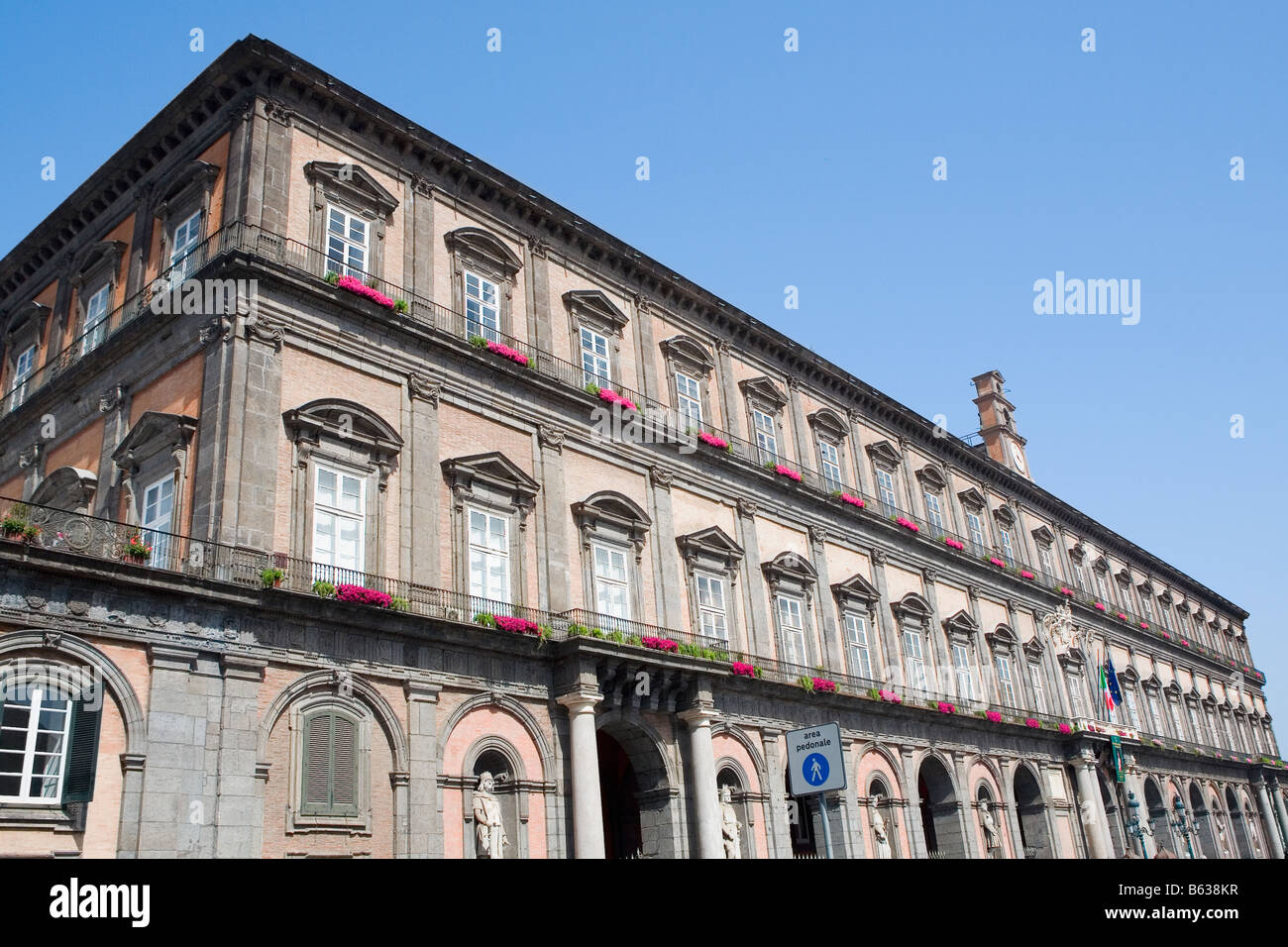 Low angle view of a palace, Royal Palace of Turin, Naples, Naples ...
