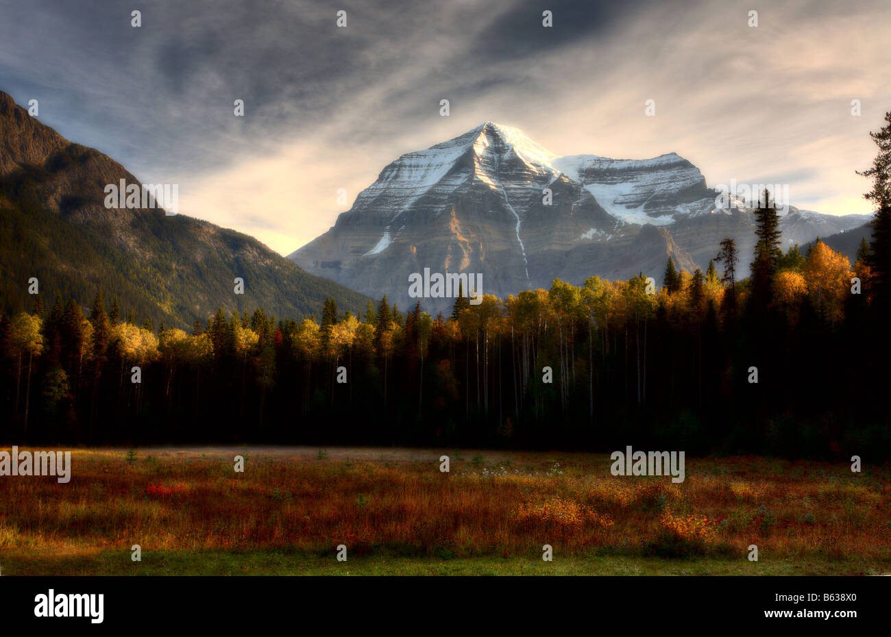 Mount Robson in autumn Stock Photo - Alamy