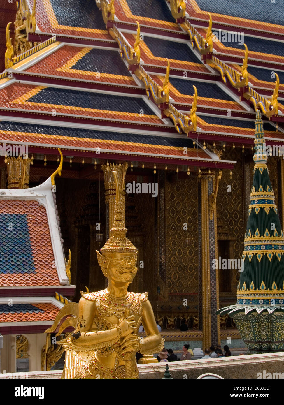 mythical human beast statue at the Golden Palace in Bangkok Thailand ...