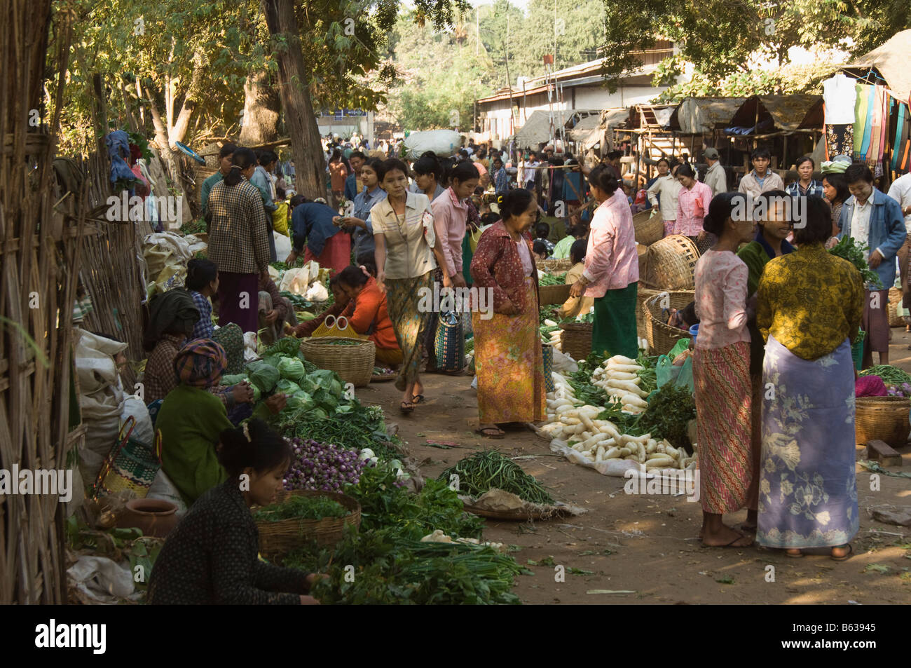 Market of Bagan, Myanmar Stock Photo - Alamy