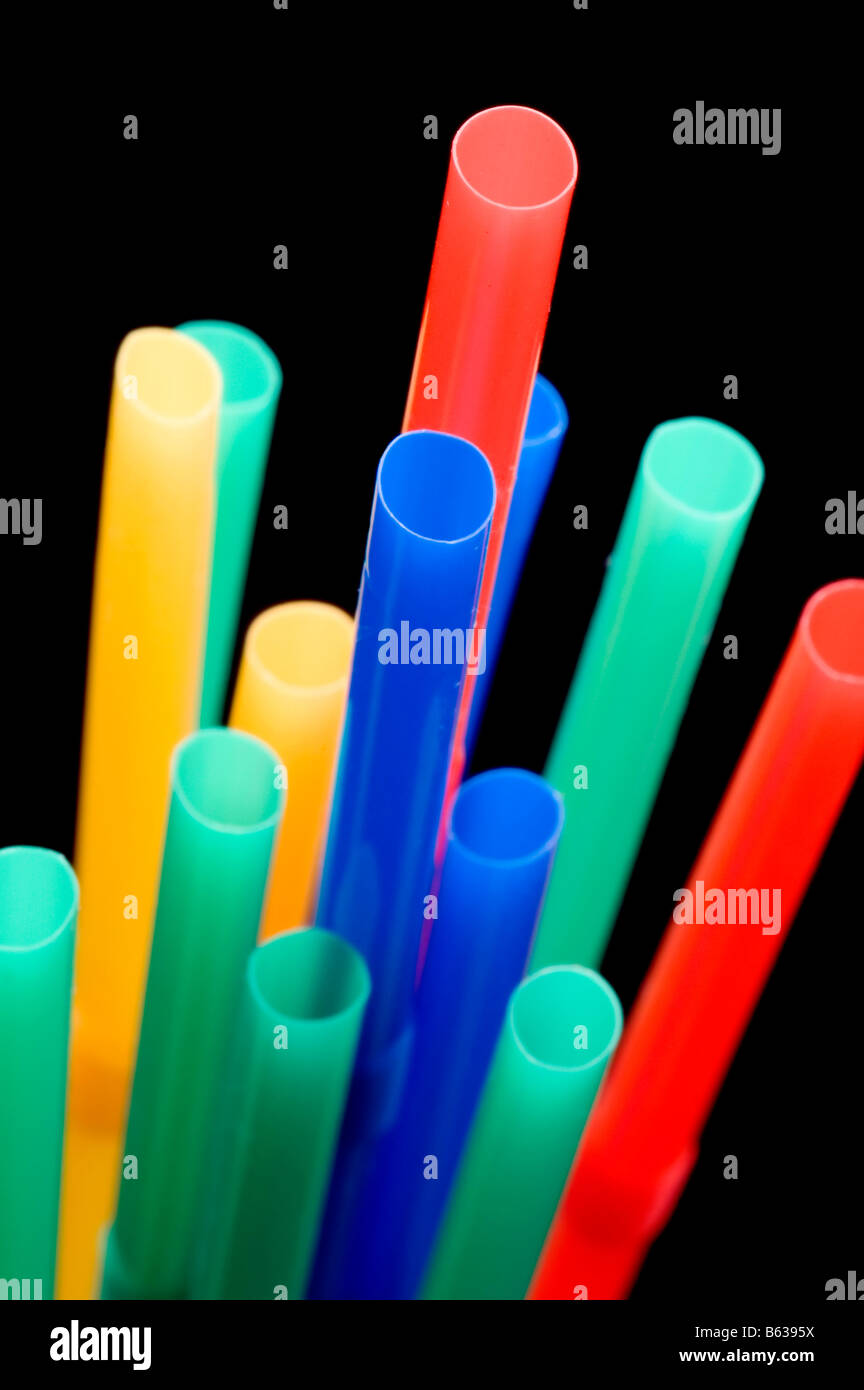 object on black utensil drinking straws Stock Photo - Alamy