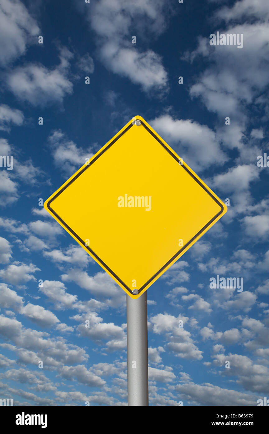 warning blank traffic sign Stock Photo - Alamy