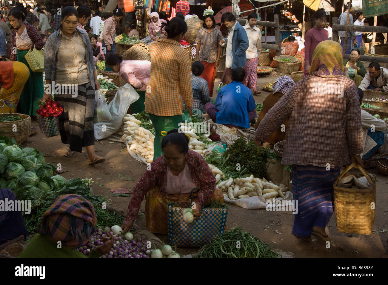 Market of Bagan, Myanmar Stock Photo - Alamy