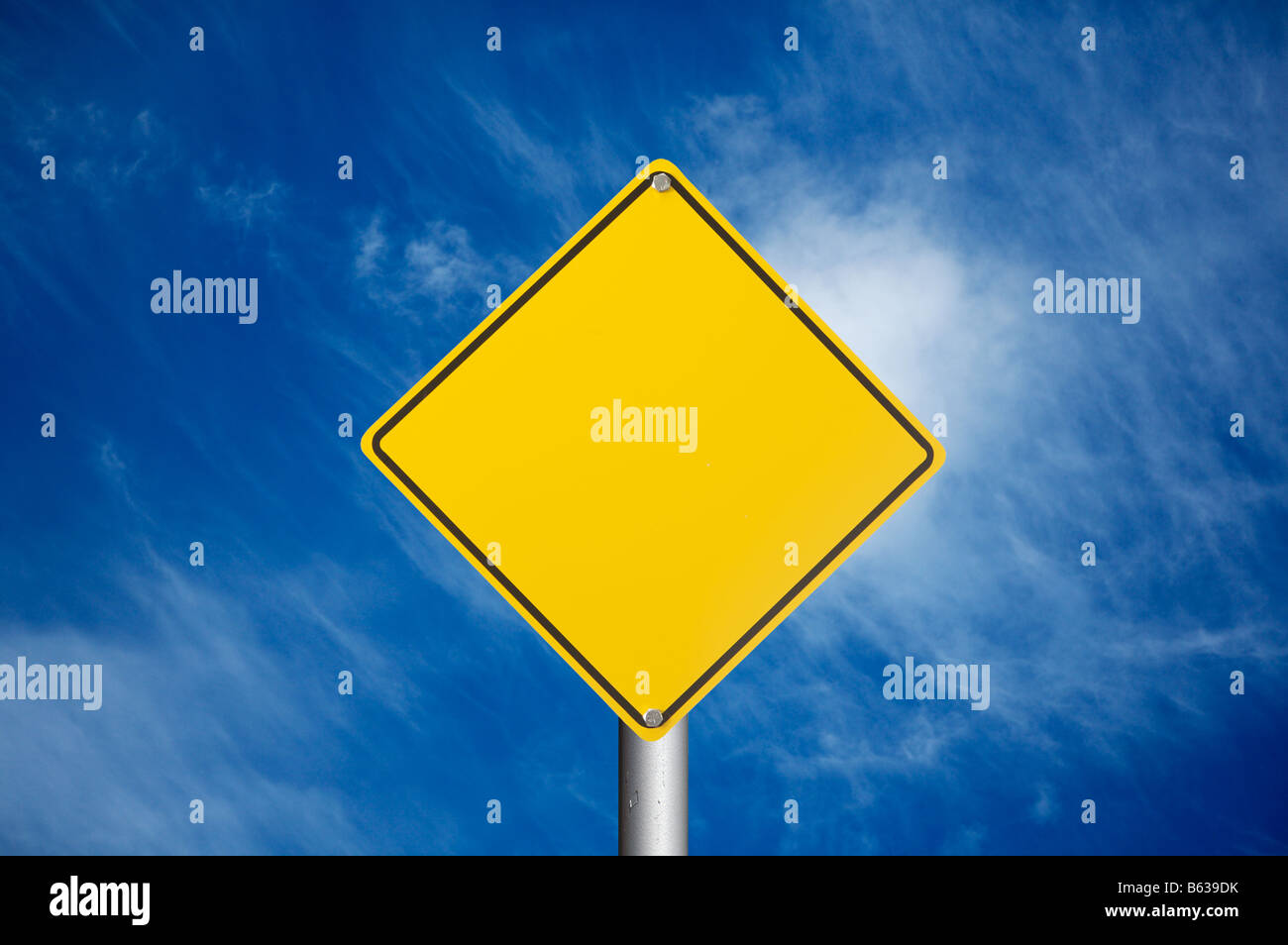 warning blank traffic sign Stock Photo - Alamy