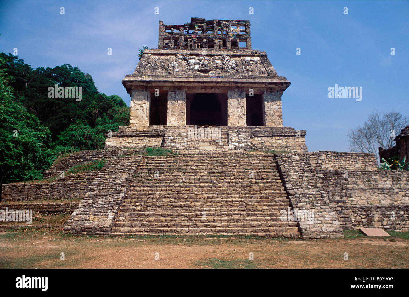 Palenque Temple of the Sun, Chiapas, Mexico Stock Photo - Alamy