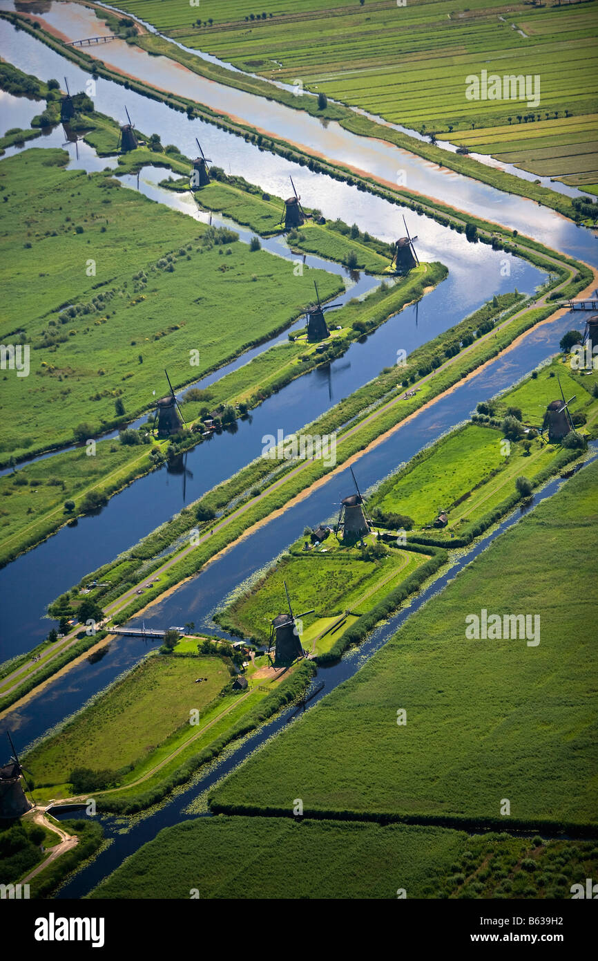 Netherlands Zuid Holland Kinderdijk Windmills in polder Unesco World ...