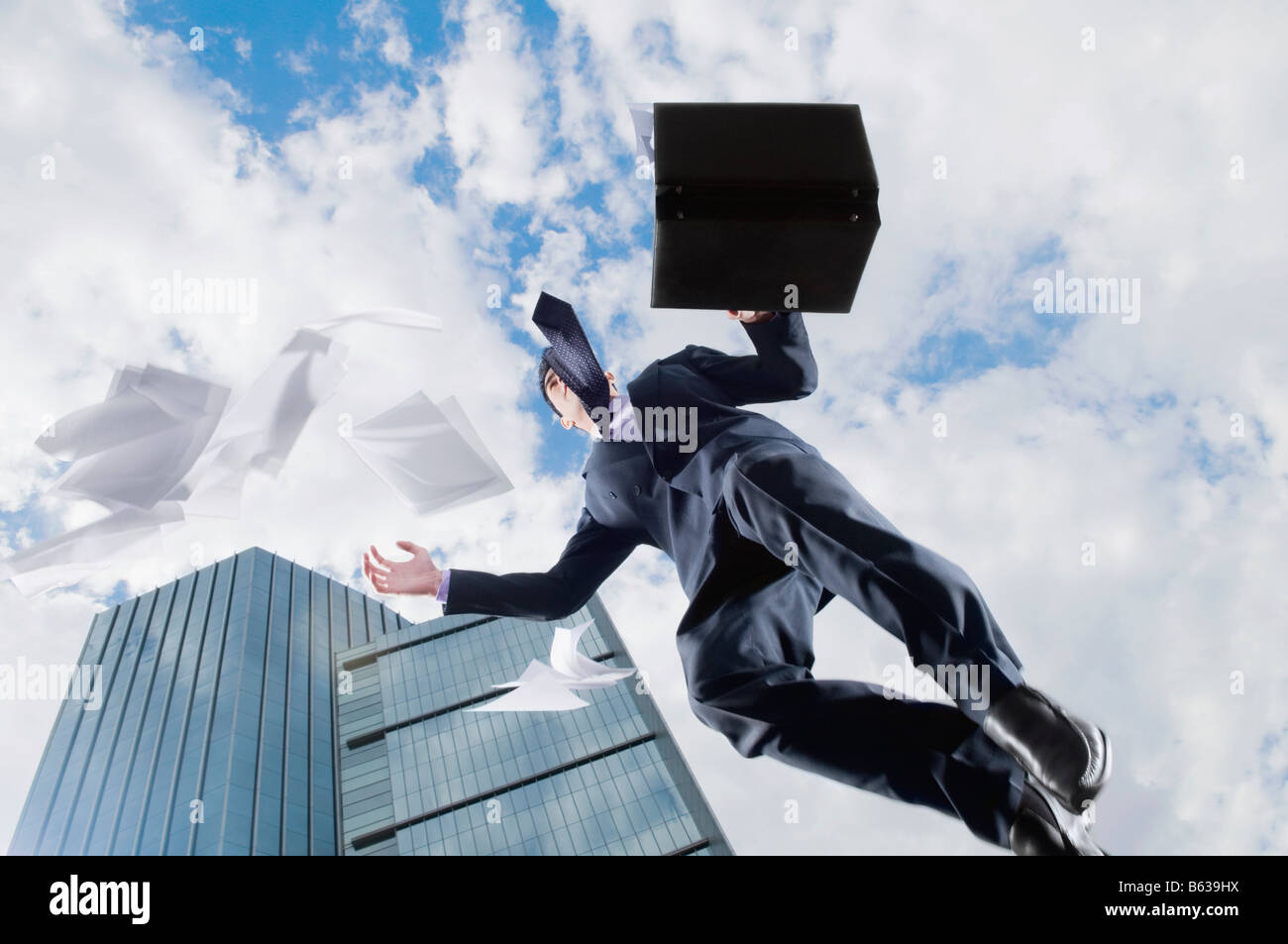 Office workers jumping hi-res stock photography and images - Alamy