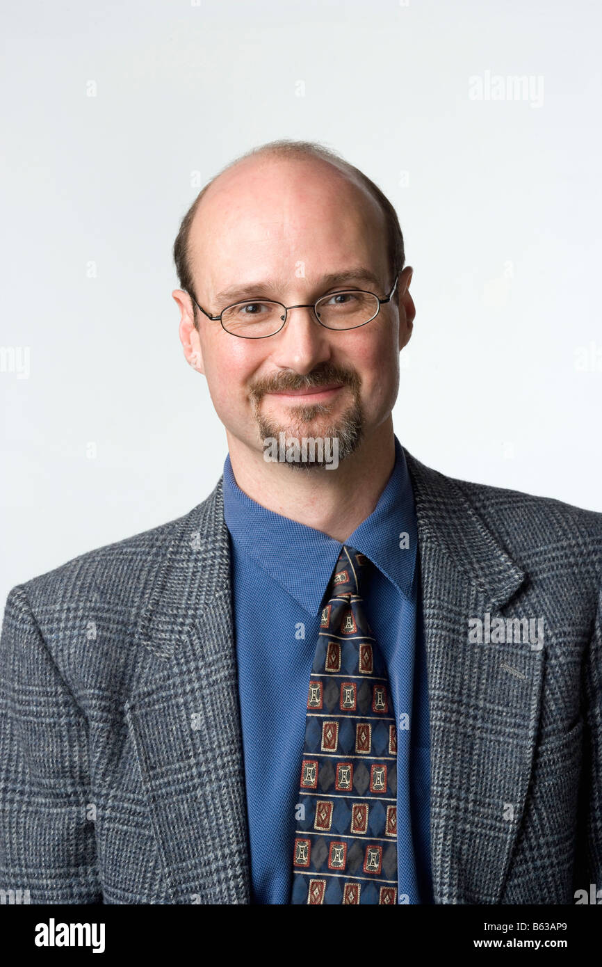 Portrait of a bald man with a goatee Stock Photo - Alamy