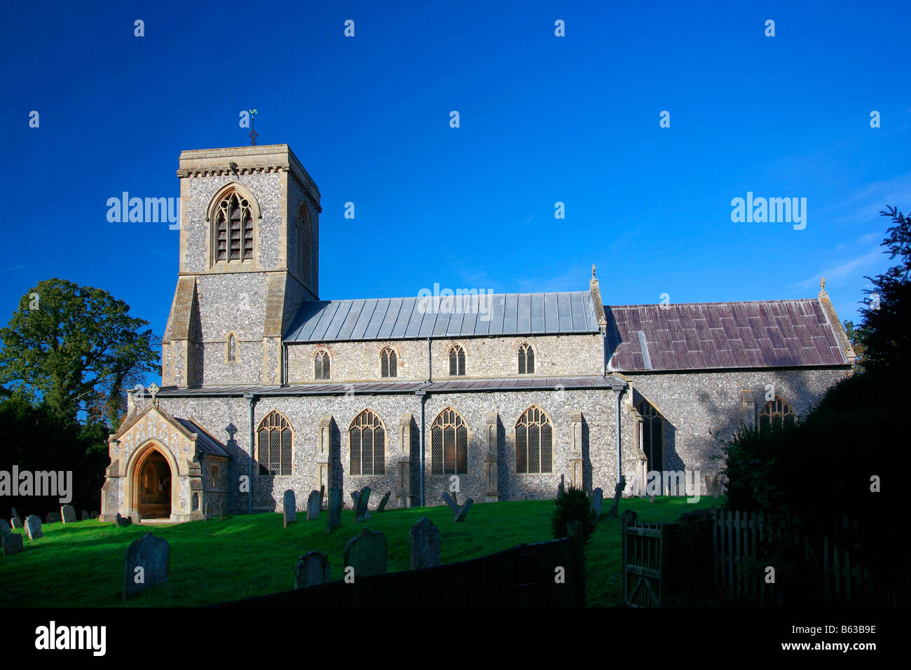 St Andrews Church Landscape Bickling village North Norfolk County ...