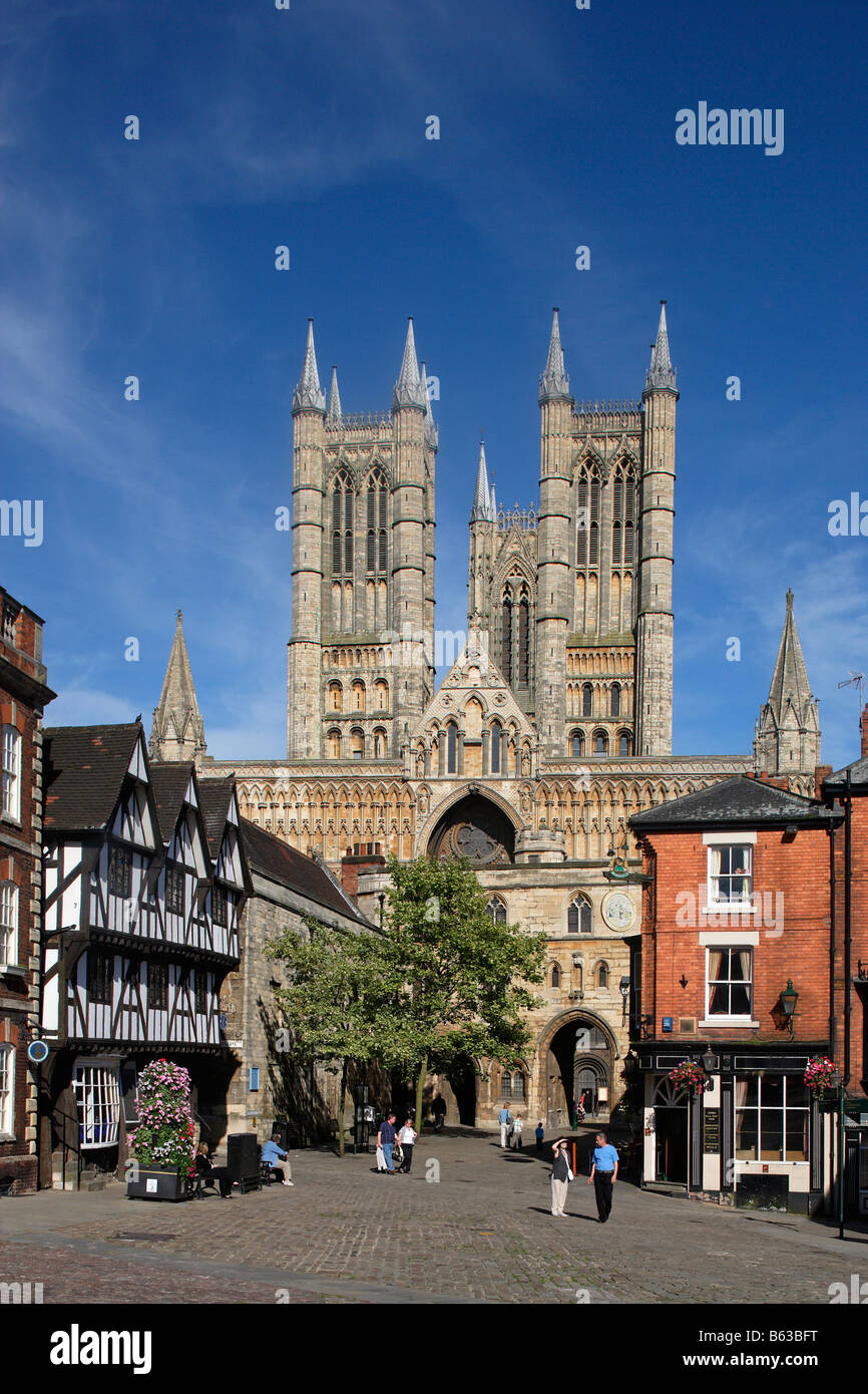 Lincoln Cathedral Exchequer Gate Town center typical houses ...