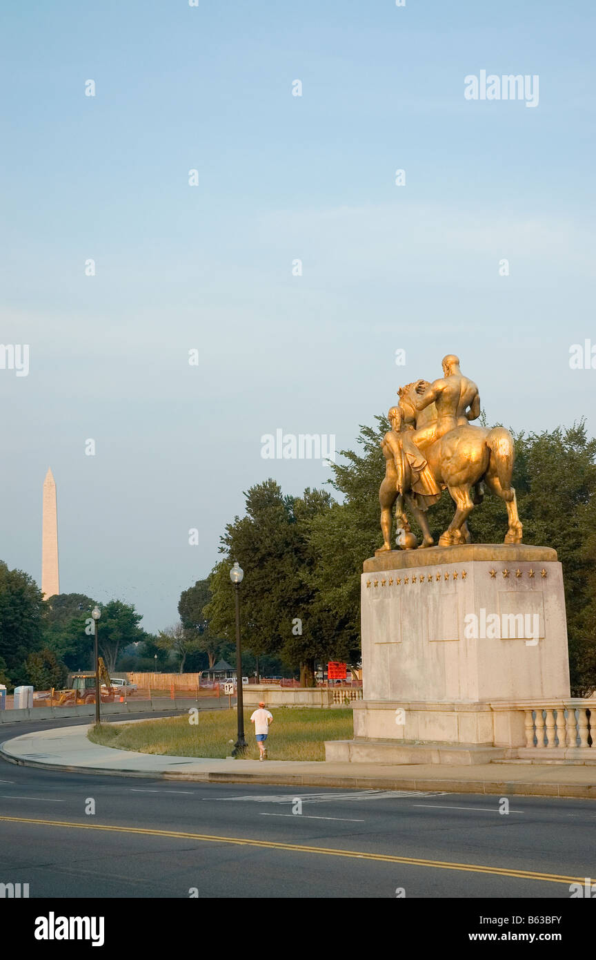 Equestrian statue in a temple, Masonic Temple, Washington DC, USA Stock ...
