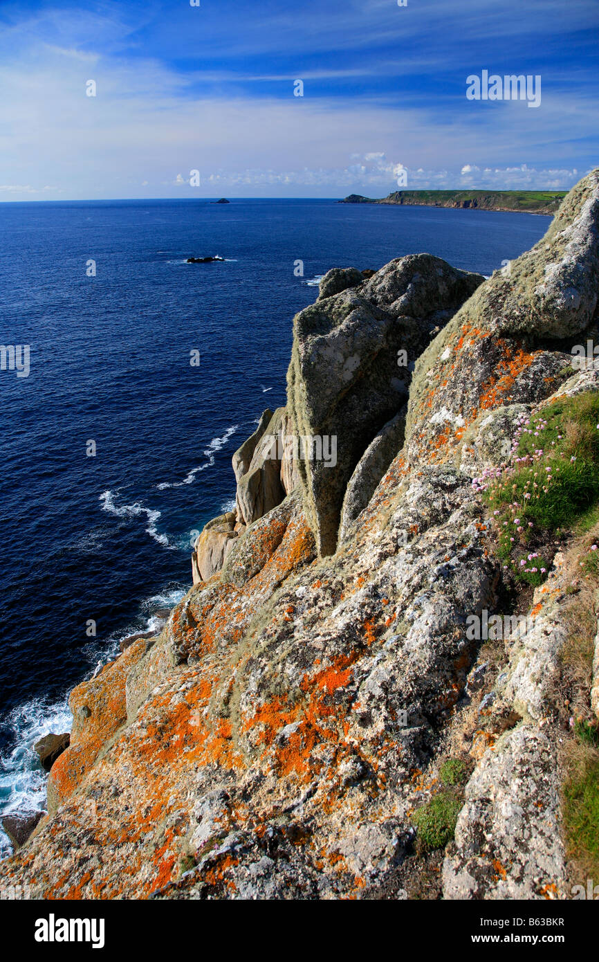Sennan Cove Cliffs Landscape Cornwall England UK Britain Stock Photo ...