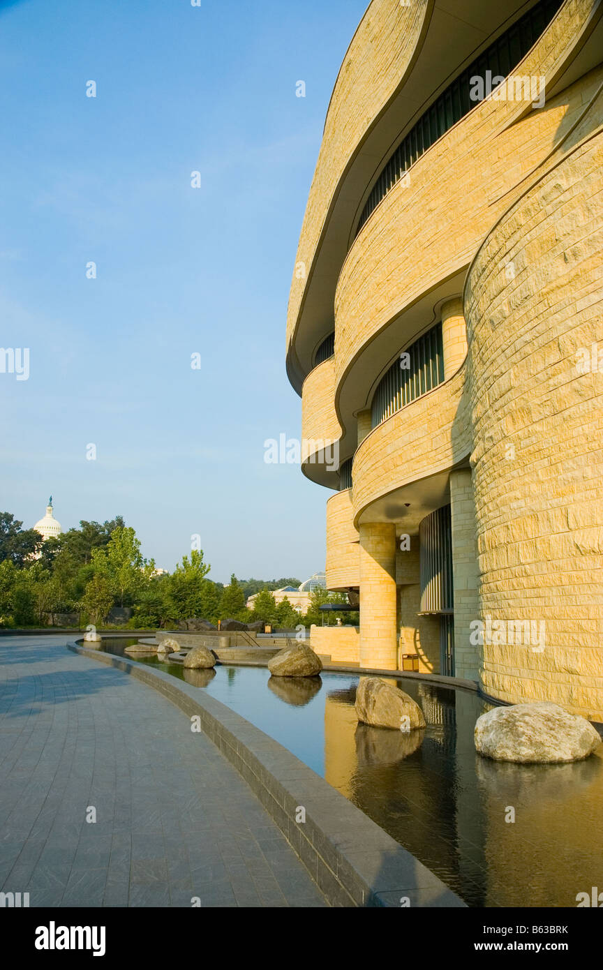 Reflection of a national museum in water, National Museum of the ...