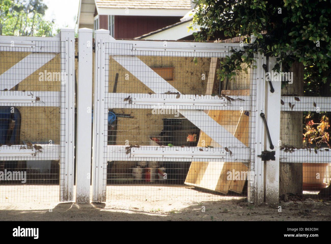 Gate showing diagonal support Stock Photo - Alamy