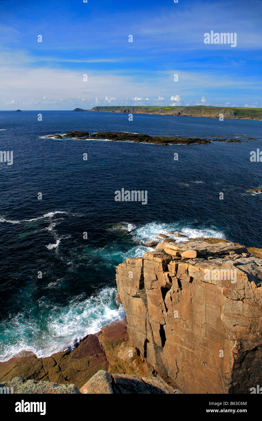 Sennan Cove Cliffs Landscape Cornwall England UK Britain Stock Photo ...