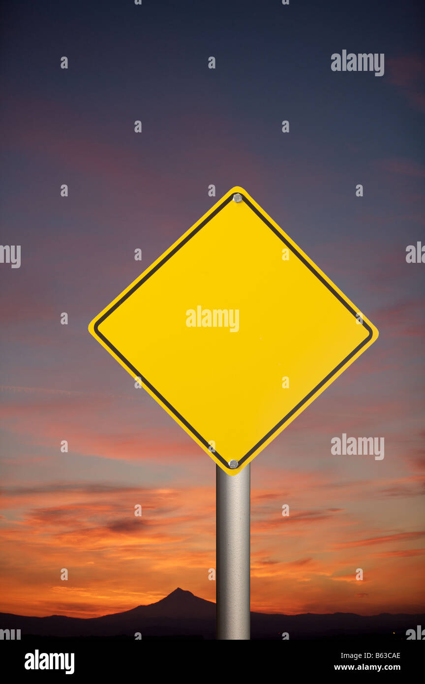 warning blank traffic sign Stock Photo - Alamy