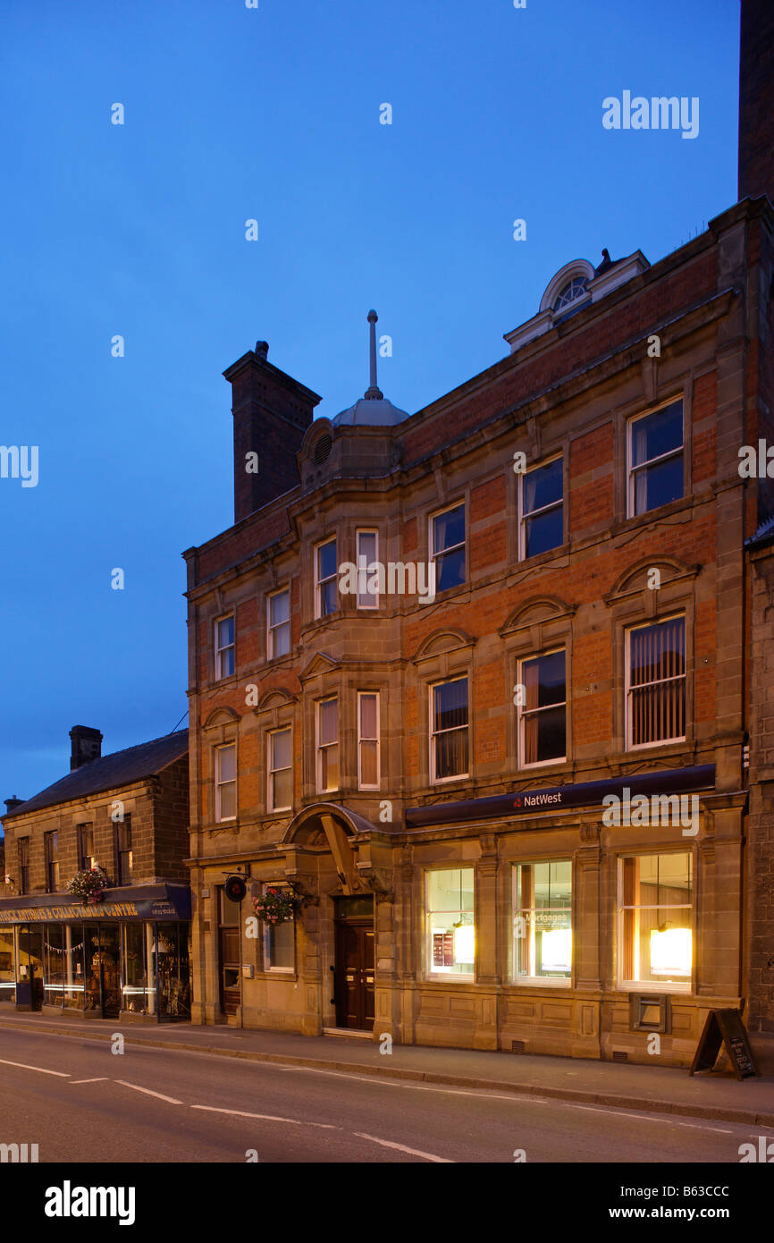 Matlock Town center typical houses Victorian style Derbyshire the ...