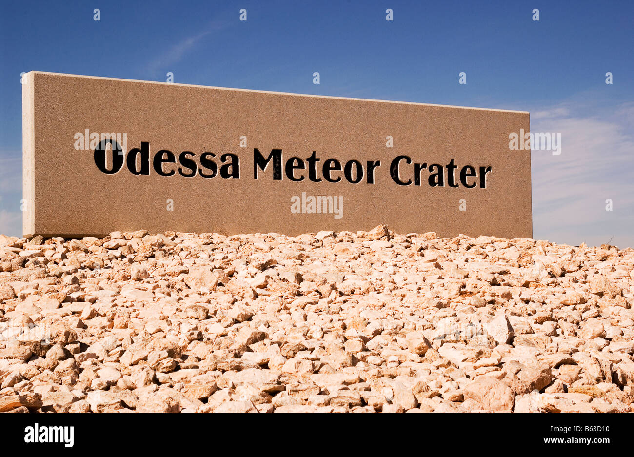 Odessa Meteor Crater Texas sign USA Stock Photo - Alamy