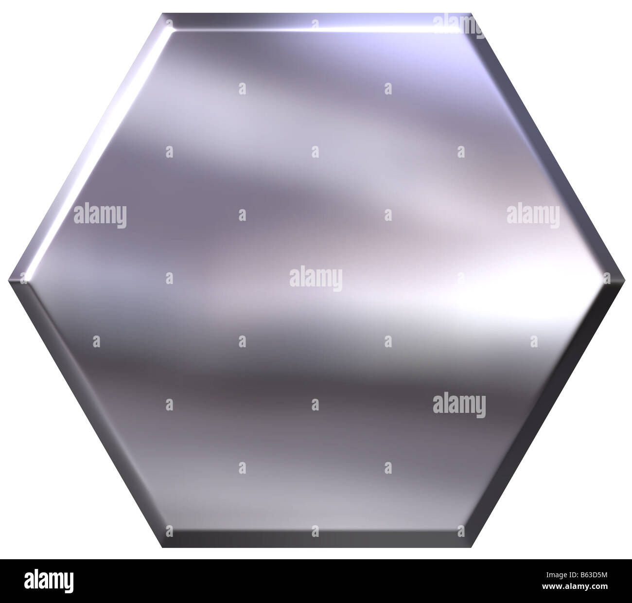 3d silver hexagon Stock Photo - Alamy