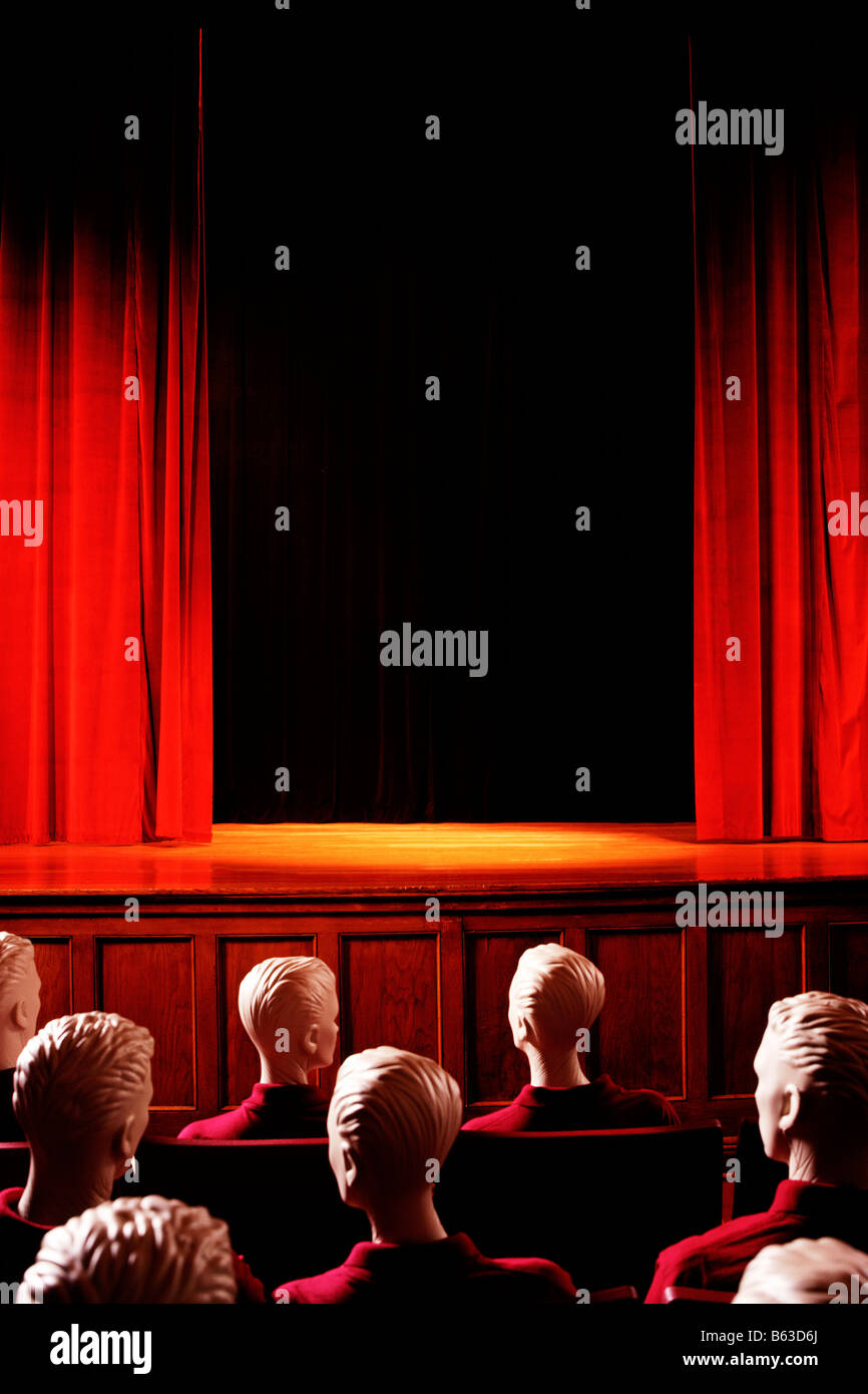 Mannequins sitting in a stage theater Stock Photo - Alamy