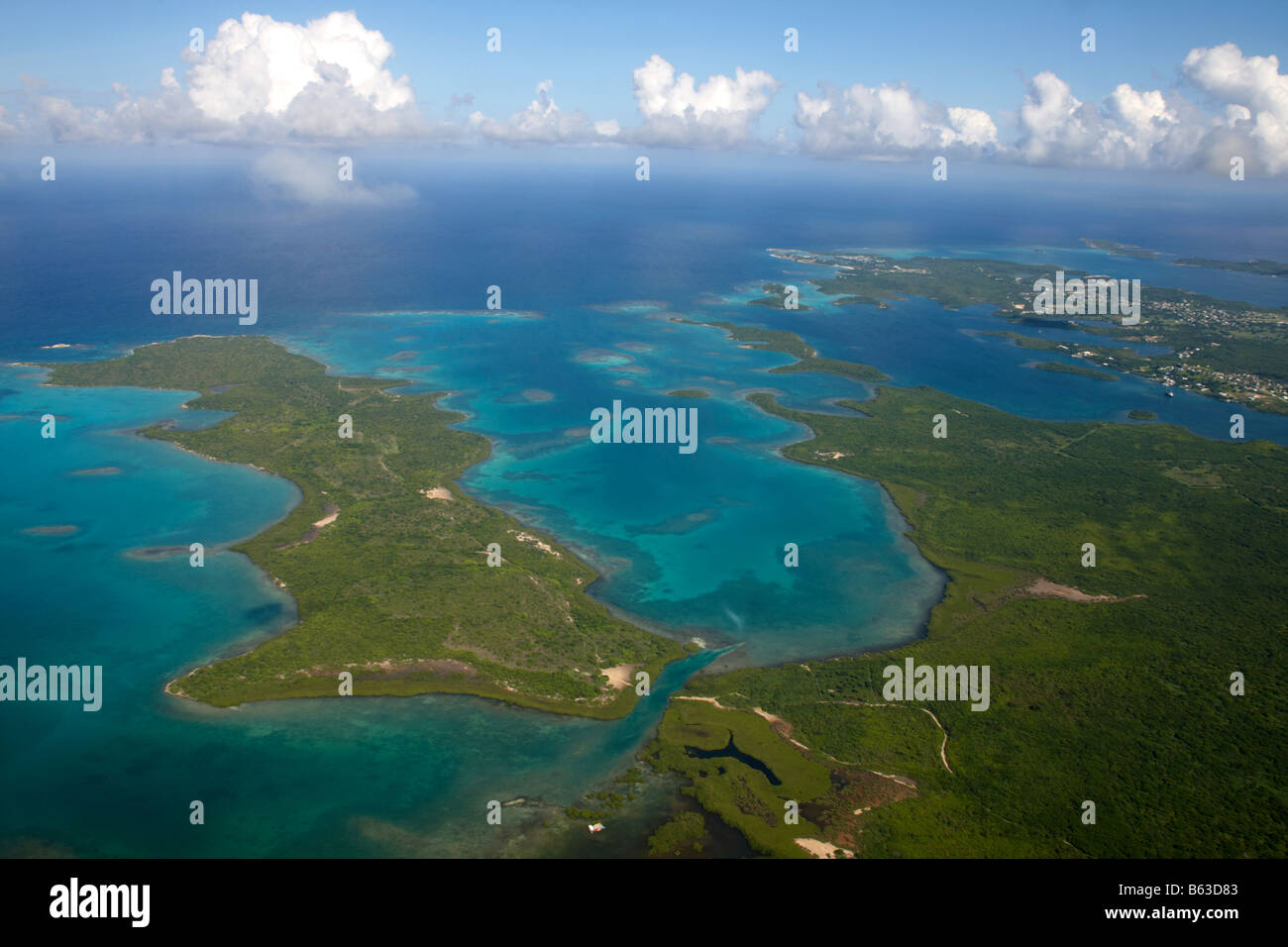 The Caribbean Islands Photographed from the Air Stock Photo - Alamy