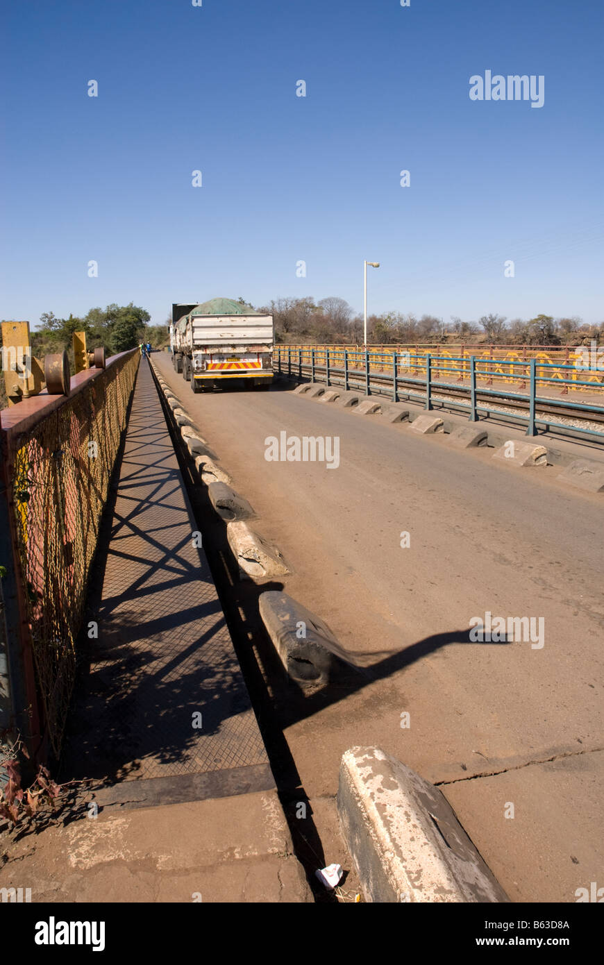 The Victoria Falls bridge and border crossing between Zimbabwe and ...