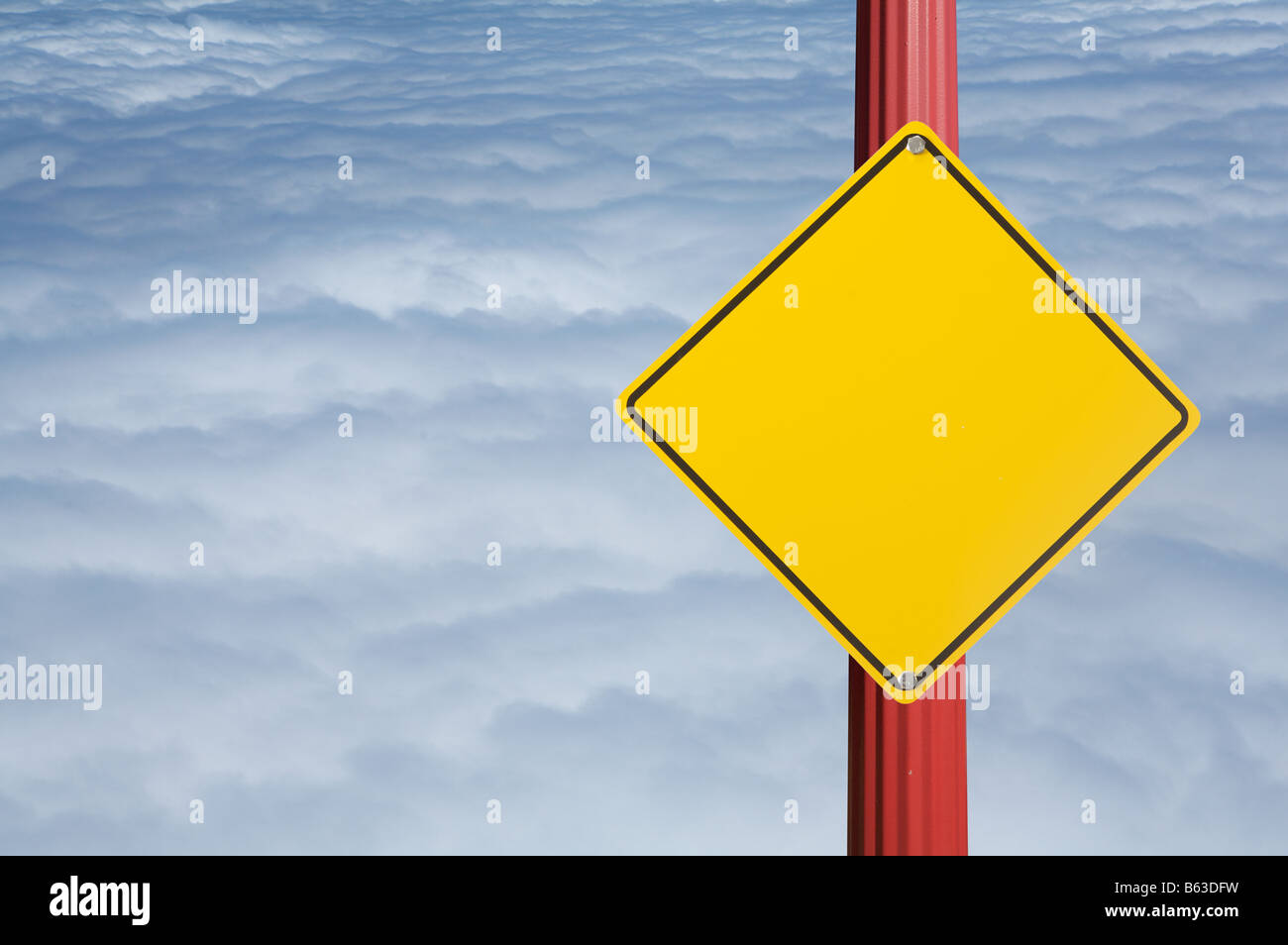 warning blank traffic sign Stock Photo - Alamy