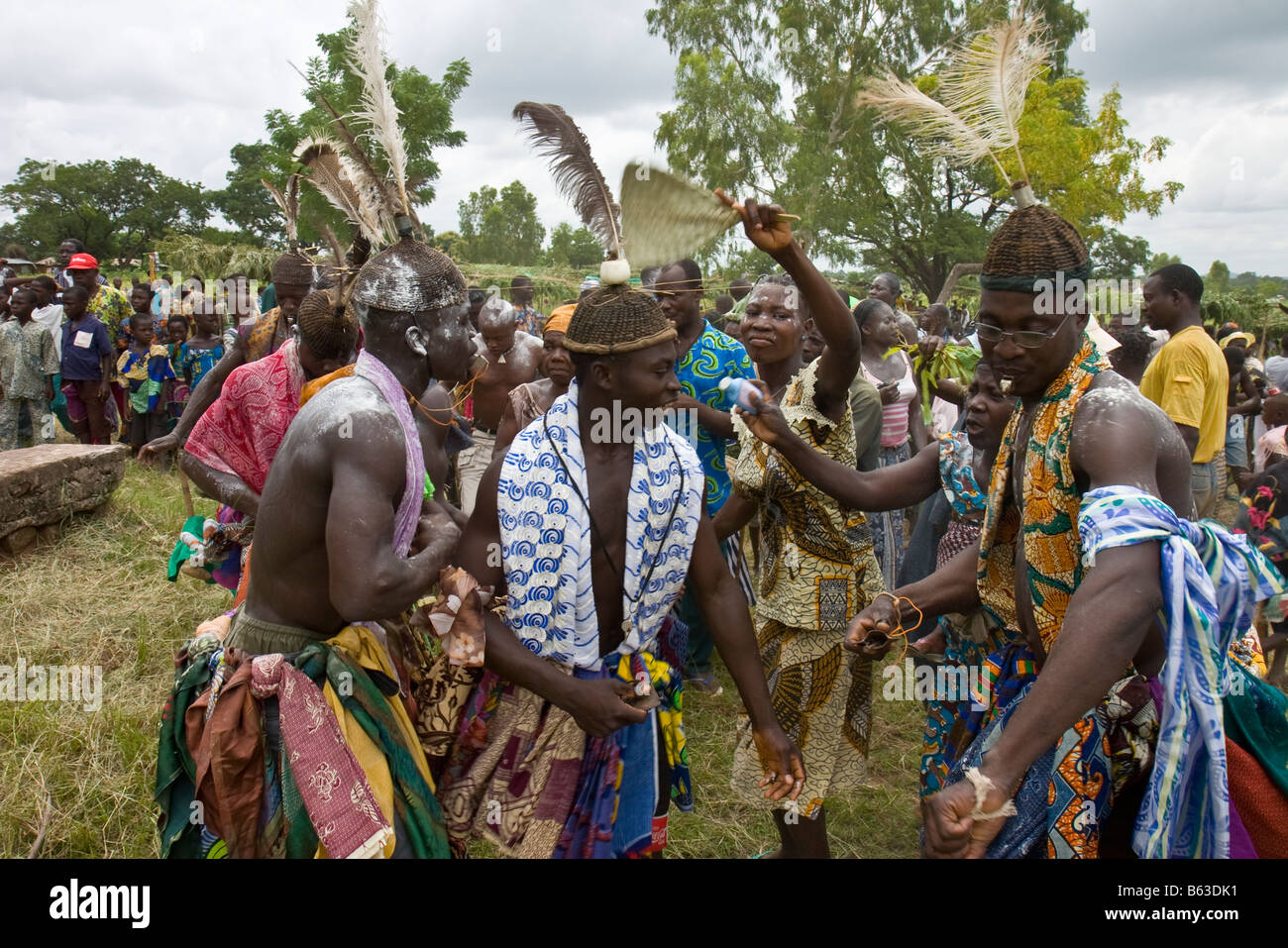 Young Kabye men dance during the annual initiation ceremony called the ...