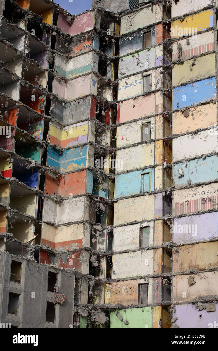 Ballymun Tower Block, Dublin, Ireland, in The Course of Demolition ...