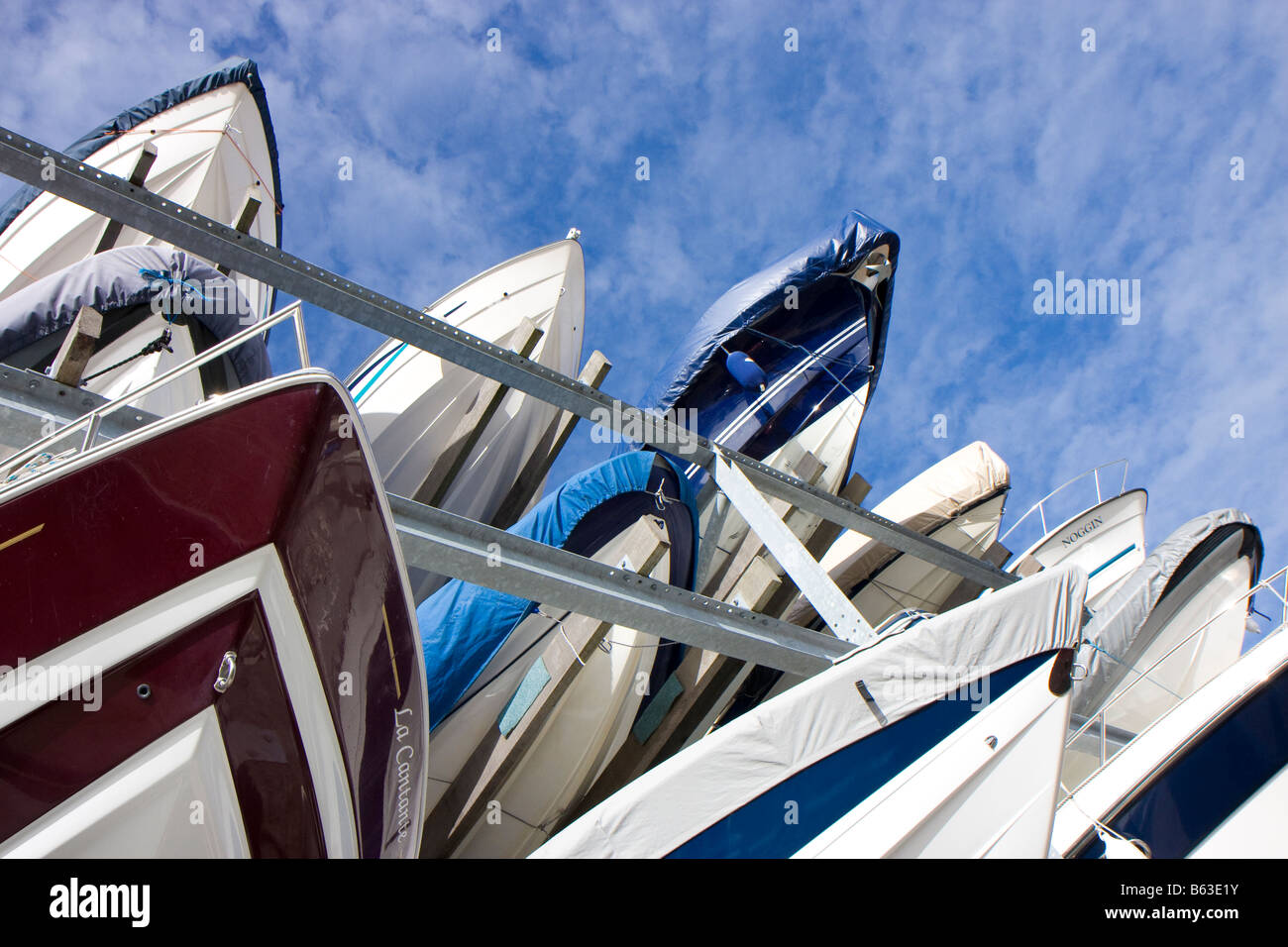 boat stack, marina, southampton Stock Photo - Alamy