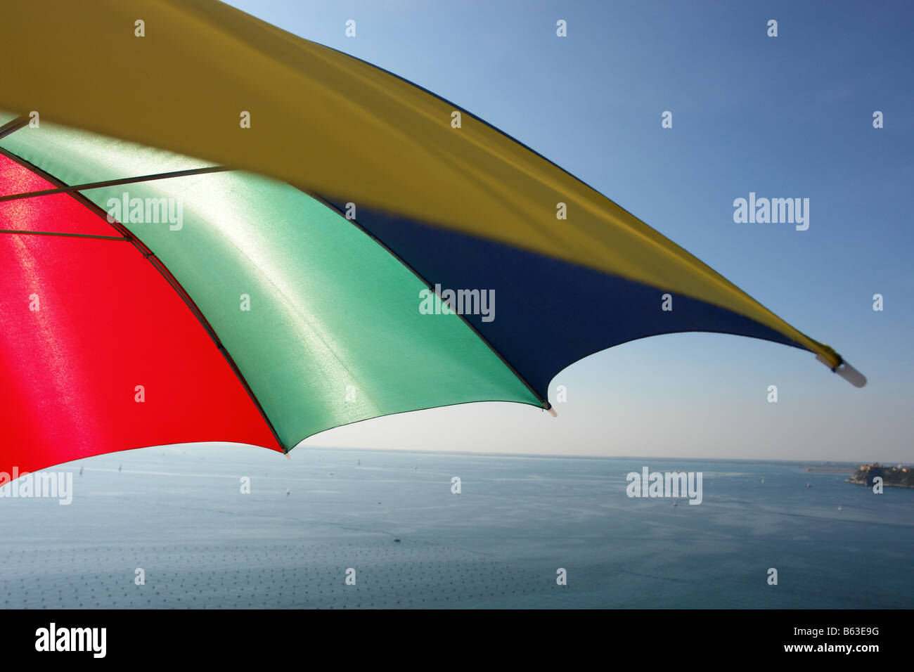 colorful parasol at the ocean Stock Photo - Alamy