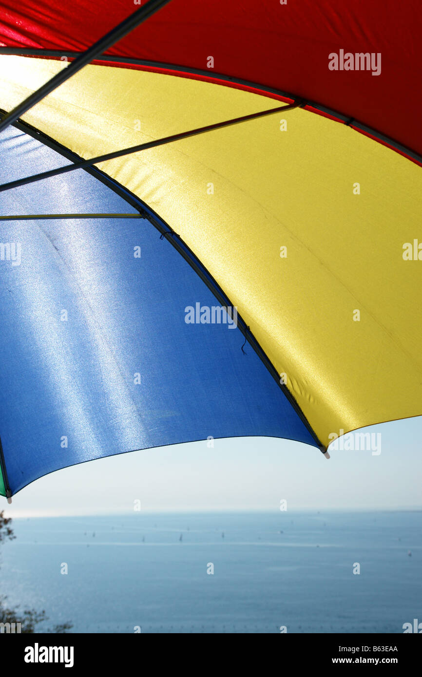 colorful parasol at the ocean Stock Photo - Alamy