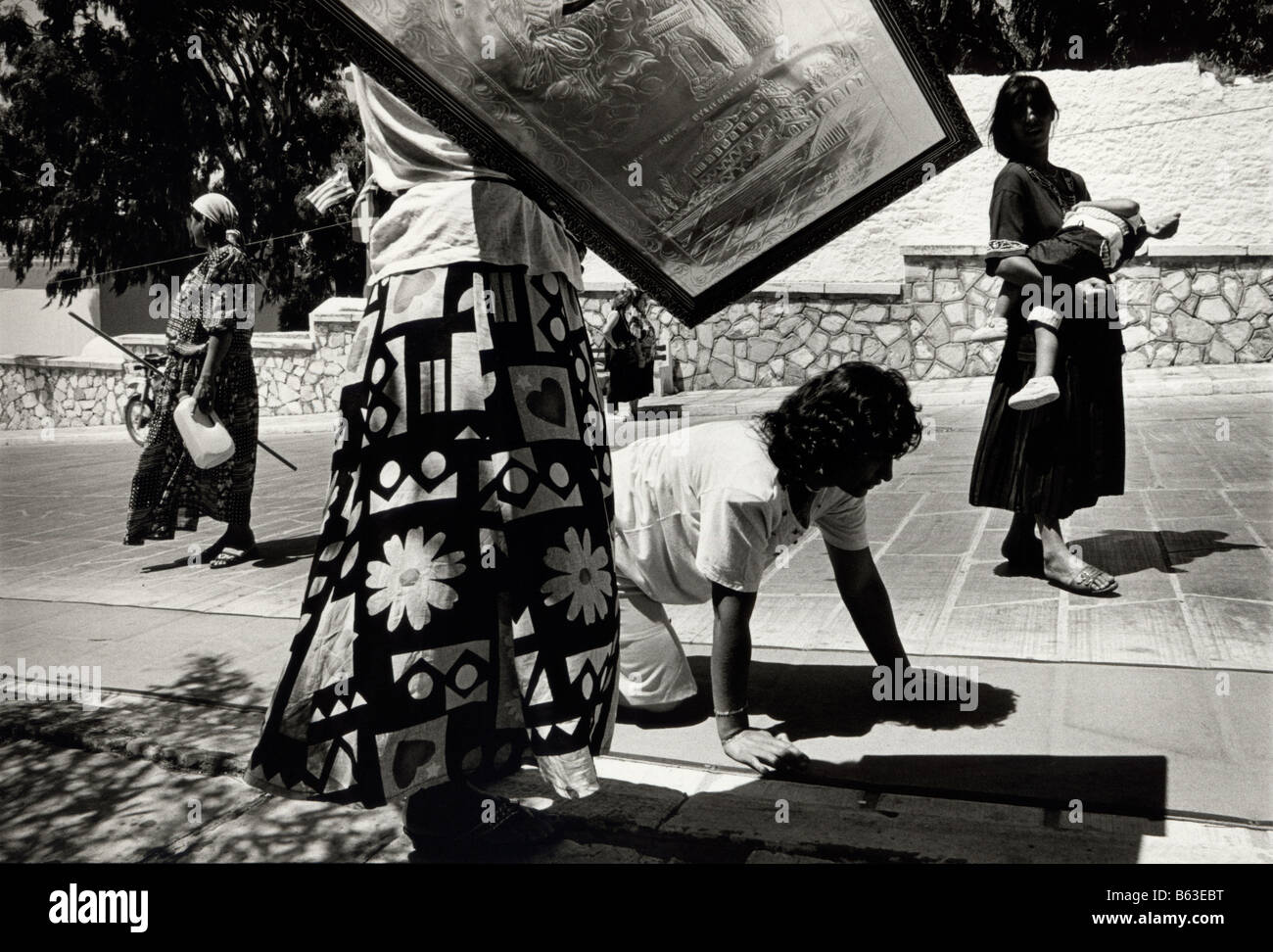 Christian pilgrims on knees in hi-res stock photography and images - Alamy