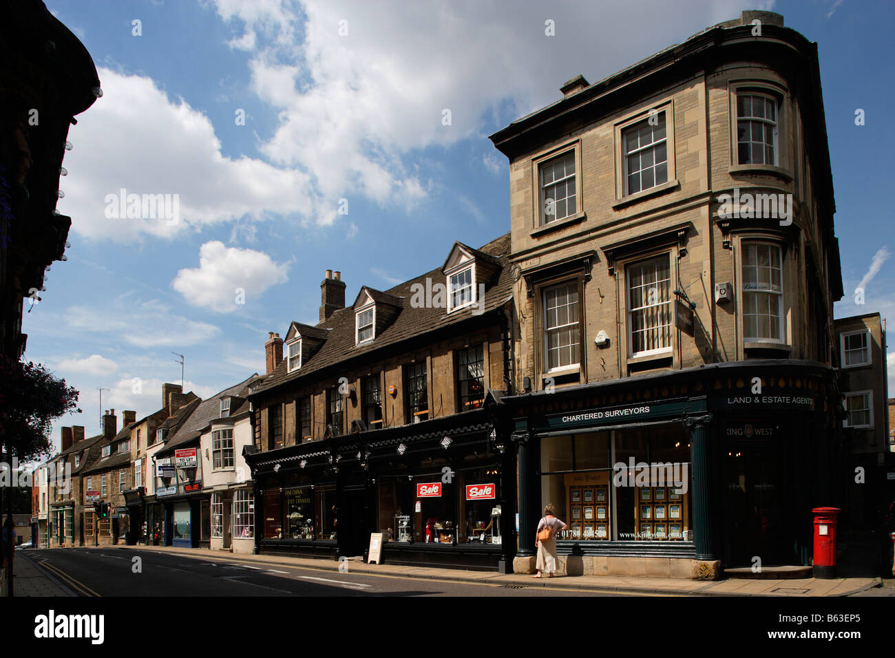 Stamford Town center Lincolnshire the Midlands UK United Kingdom Great ...