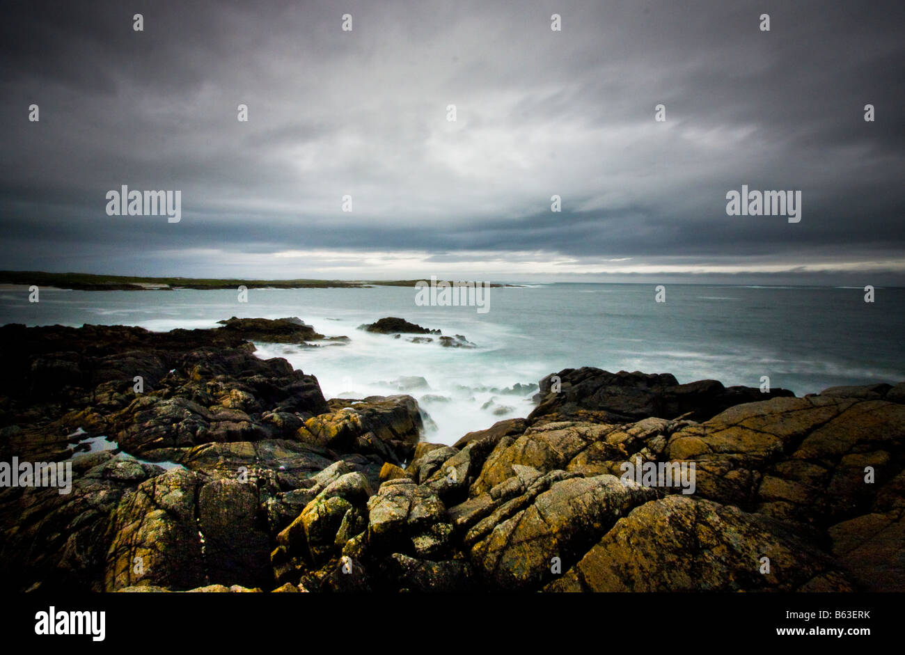 long exposure of an angry sea Stock Photo - Alamy