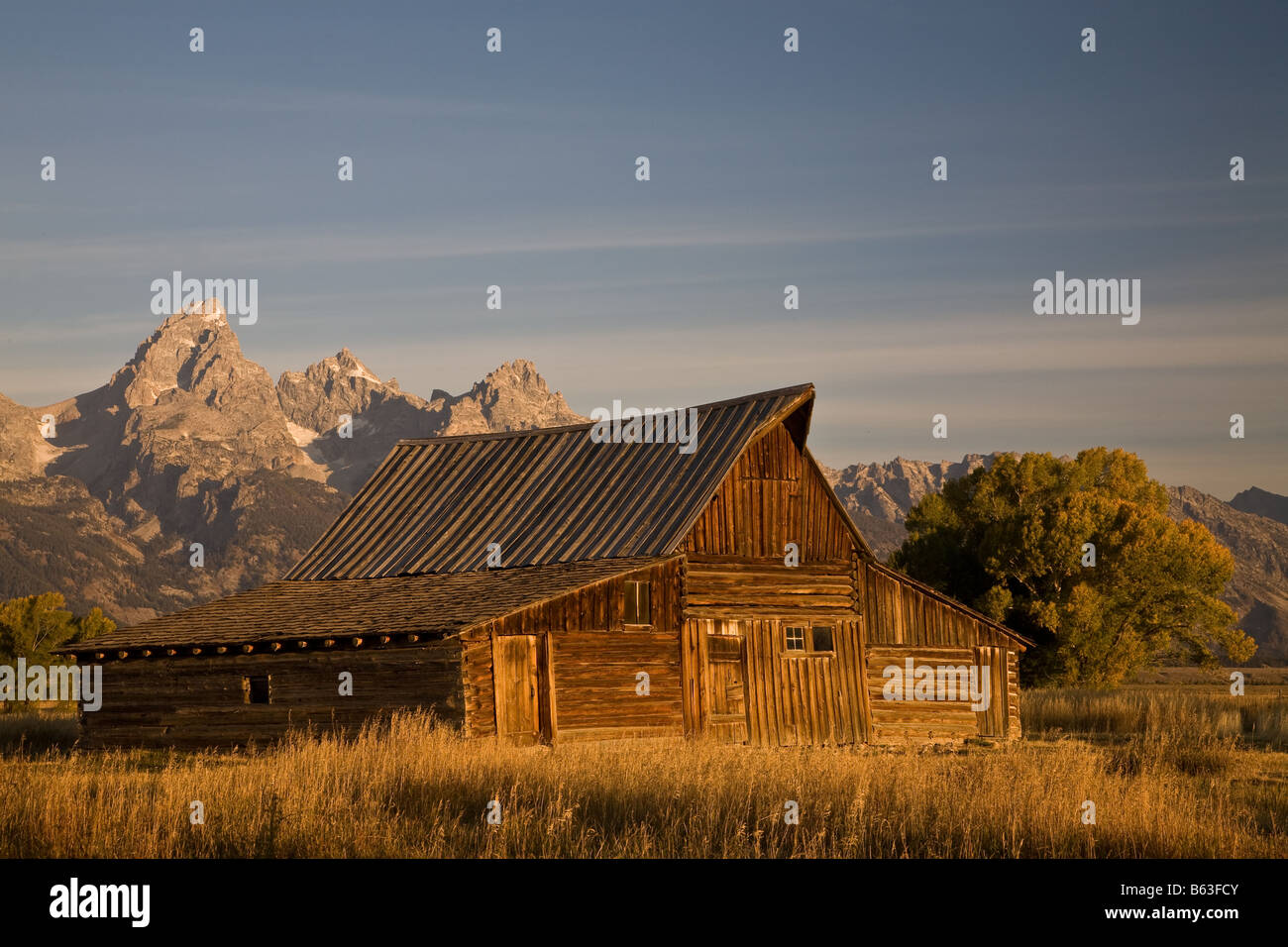 Mormon barn on Mormon Row, taken in the Grand Teton National Park in ...