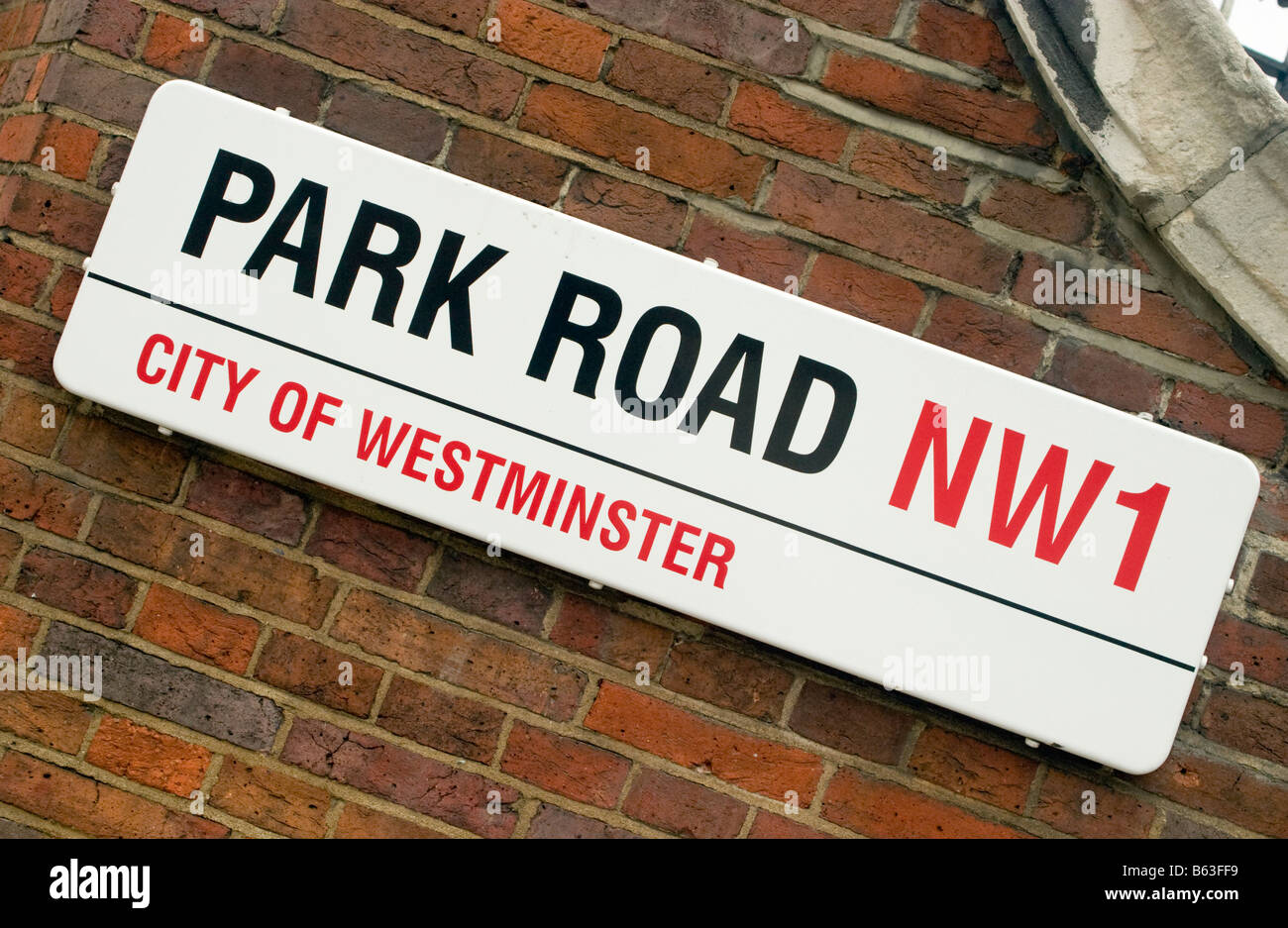 Park Road Sign, Westminster Stock Photo - Alamy