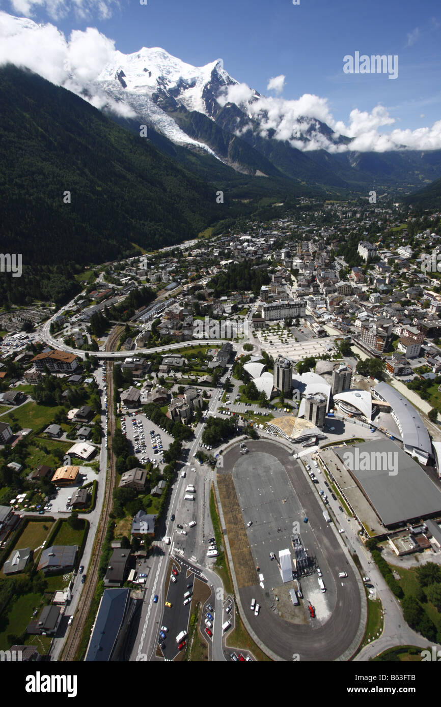 Aerial View Chamonix Vertical Stock Photo - Alamy