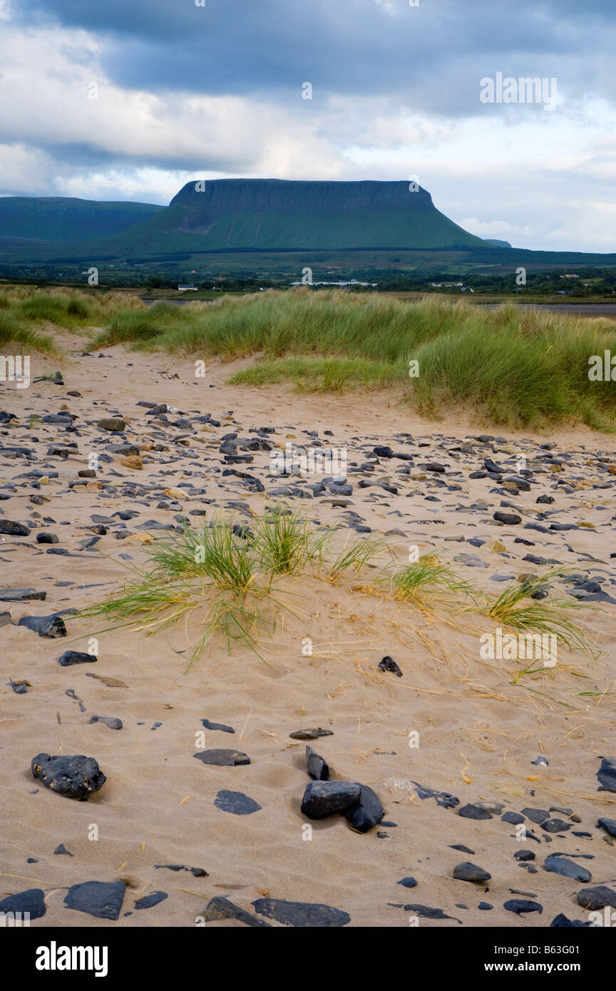 evening at Streedagh Strand, Co.Sligo, Ireland showing Benbulben ...
