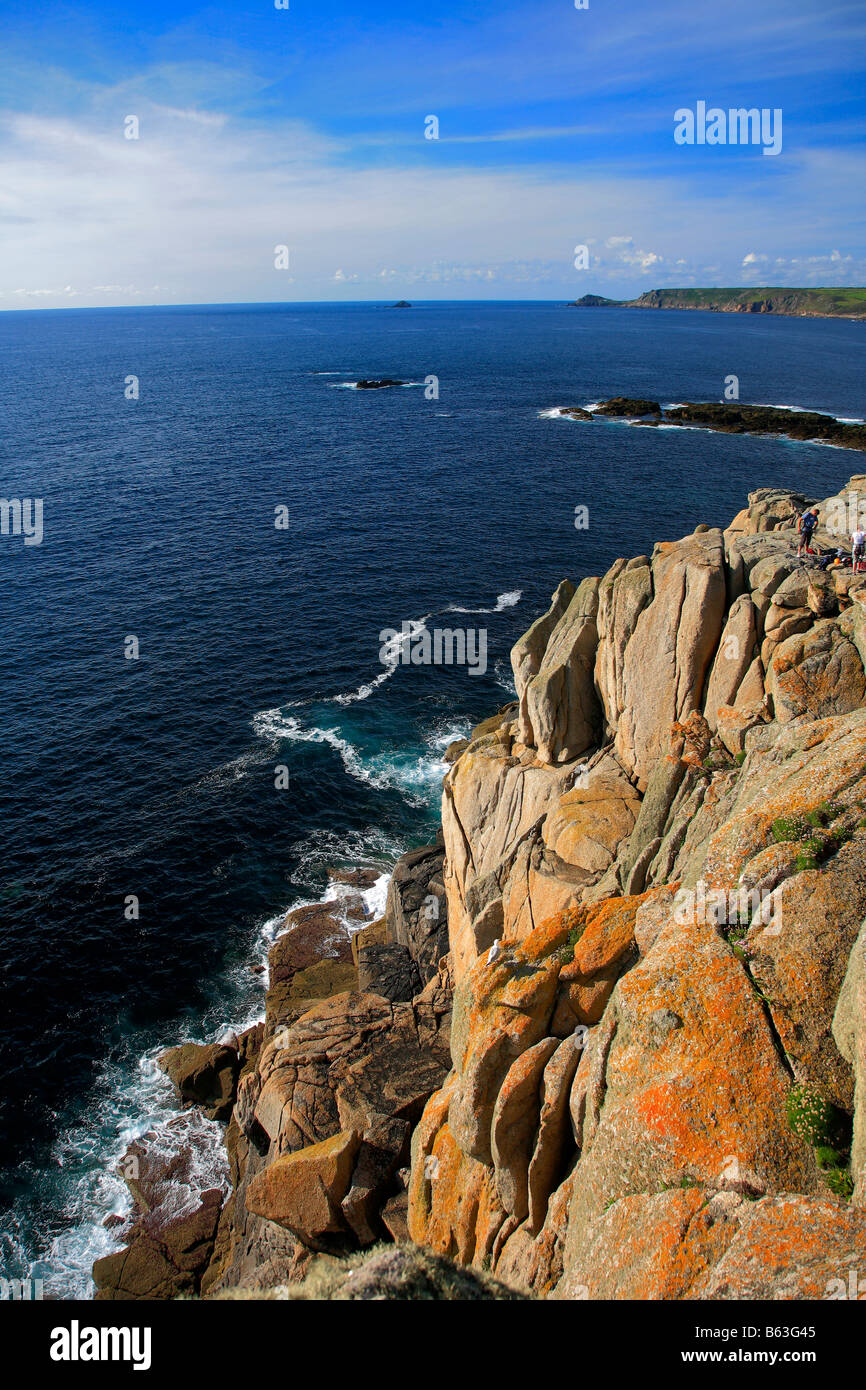 Sennan Cove Cliffs Landscape Cornwall England UK Britain Stock Photo ...