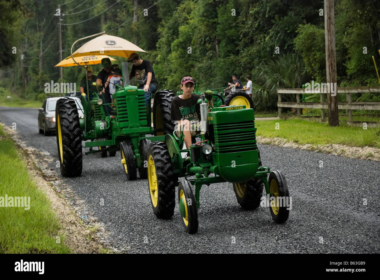 Antique tractor parade Florida Stock Photo - Alamy