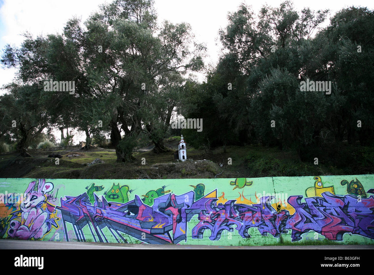 Shrine & Graffiti Stock Photo - Alamy