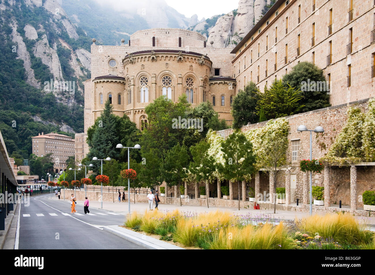 Montserrat Basilica and Monastery, Montserrat, near Barcelona, Spain ...