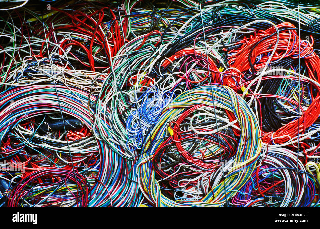 Scraps of colorful electrical wires from Oakland recycle center called ...