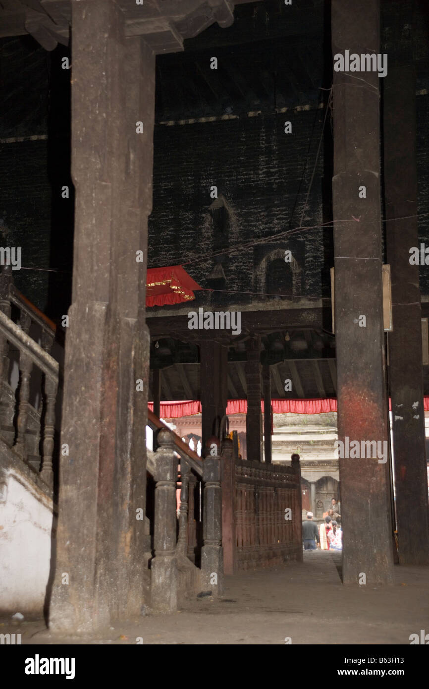 Inside an old Buddhist temple in central Kathmandu, Nepal Stock Photo ...