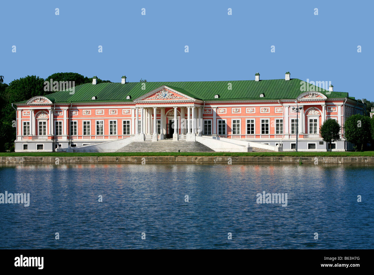 Facade of the 18th century neoclassical palace at Kuskovo Estate in ...