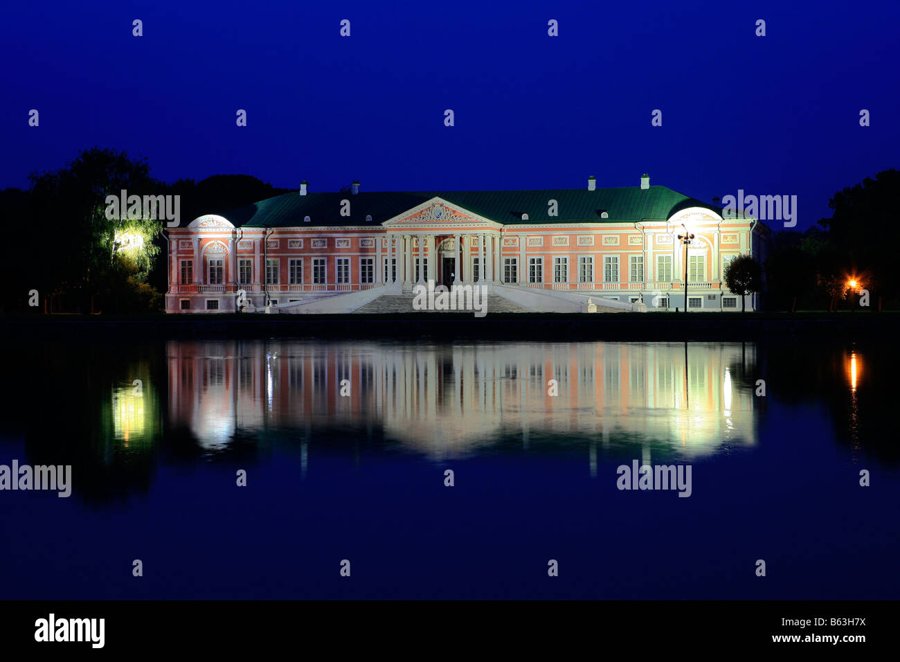 Facade of the 18th century neoclassical palace at Kuskovo Estate in ...